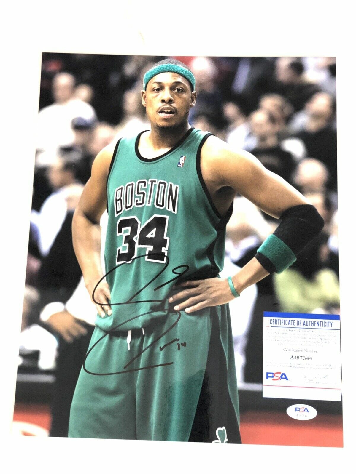 PAUL PIERCE HAND SIGNED 11x14 BOSTON CELTICS PSA DNA CERT | Autographia