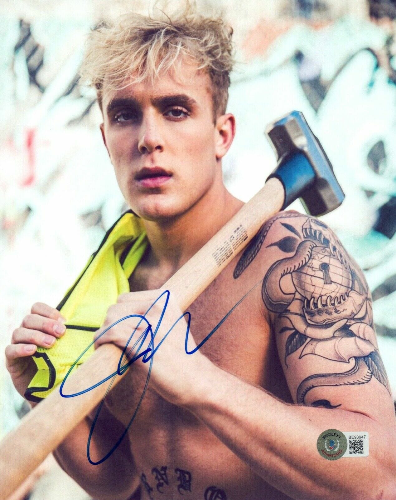 Jake Paul Signed Autographed 8x10 Photo Boxer Boxing Star Actor Beckett ...