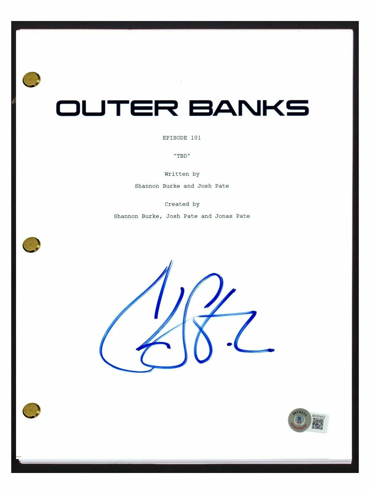 Chase Stokes Signed Autographed Outer Banks Pilot Script Screenplay ...