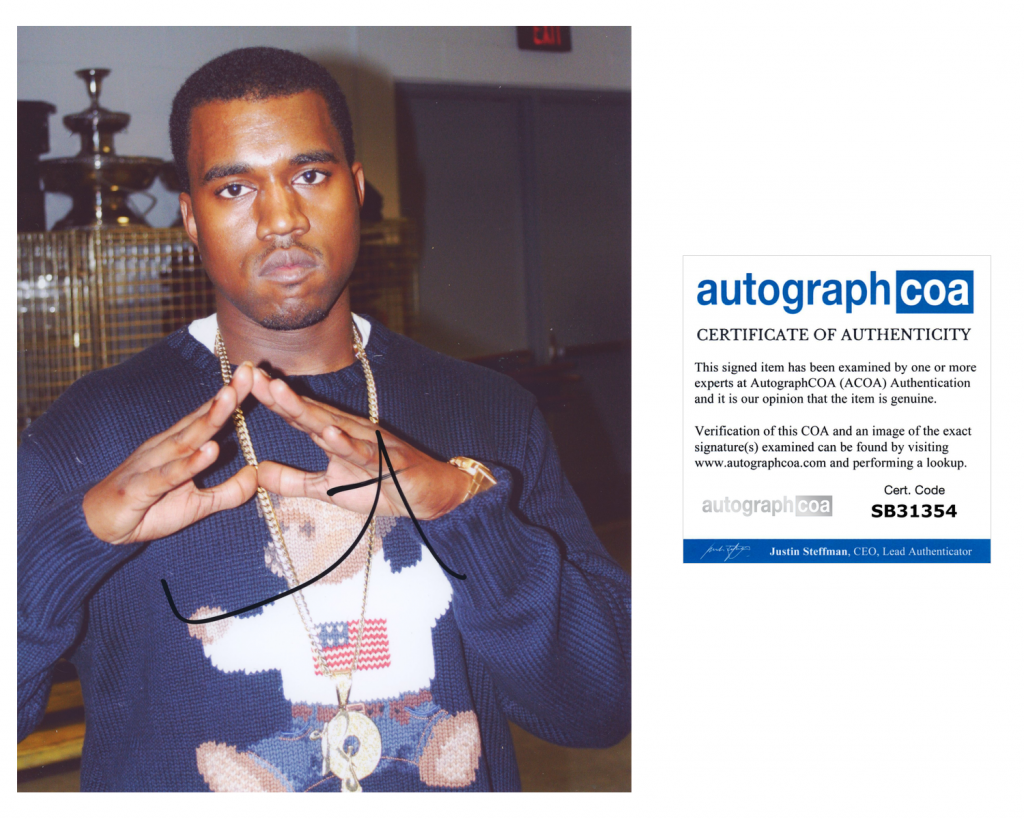 Kanye West Signed Autographed 8x10 Photo Rapper Ye ACOA COA | Autographia
