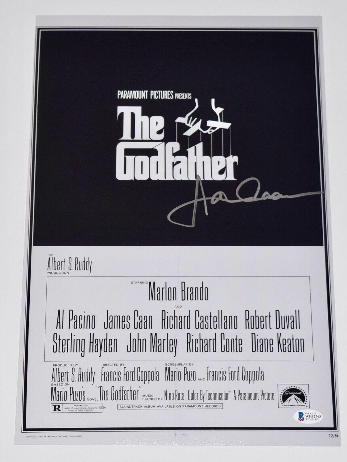 James Caan Signed Autographed The Godfather 11x17 Movie Poster Photo ...