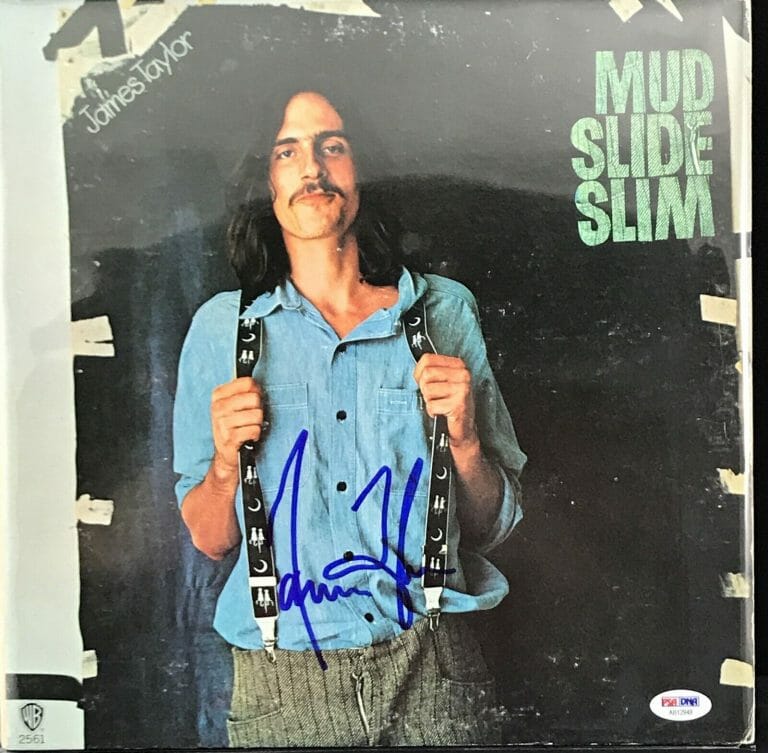 JAMES TAYLOR SIGNED MUD SLIDE SLIM ALBUM PSA DNA AB12949 FULL LETTER ...