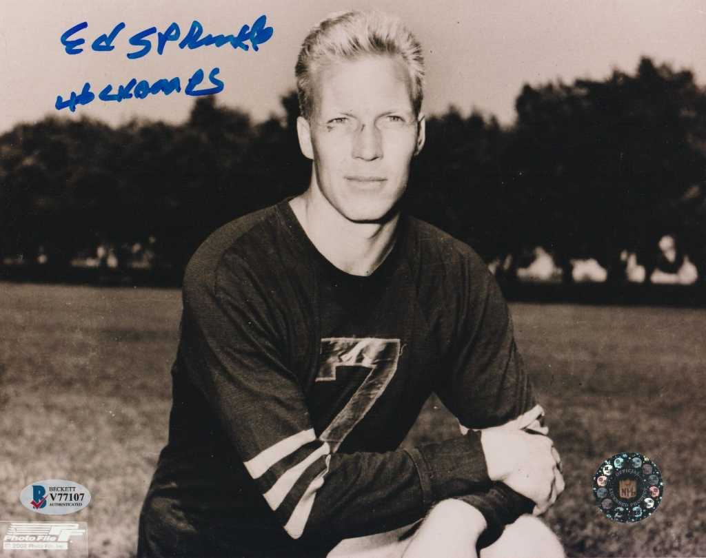 ED SPRINKLE Signed BEARS 8x10 PHOTO with Beckett (BAS) COA & 46 CHAMPS ...