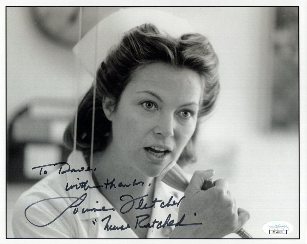 LOUISE FLETCHER HAND SIGNED 8x10 PHOTO NURSE RATCHED TO DAVE JSA ...