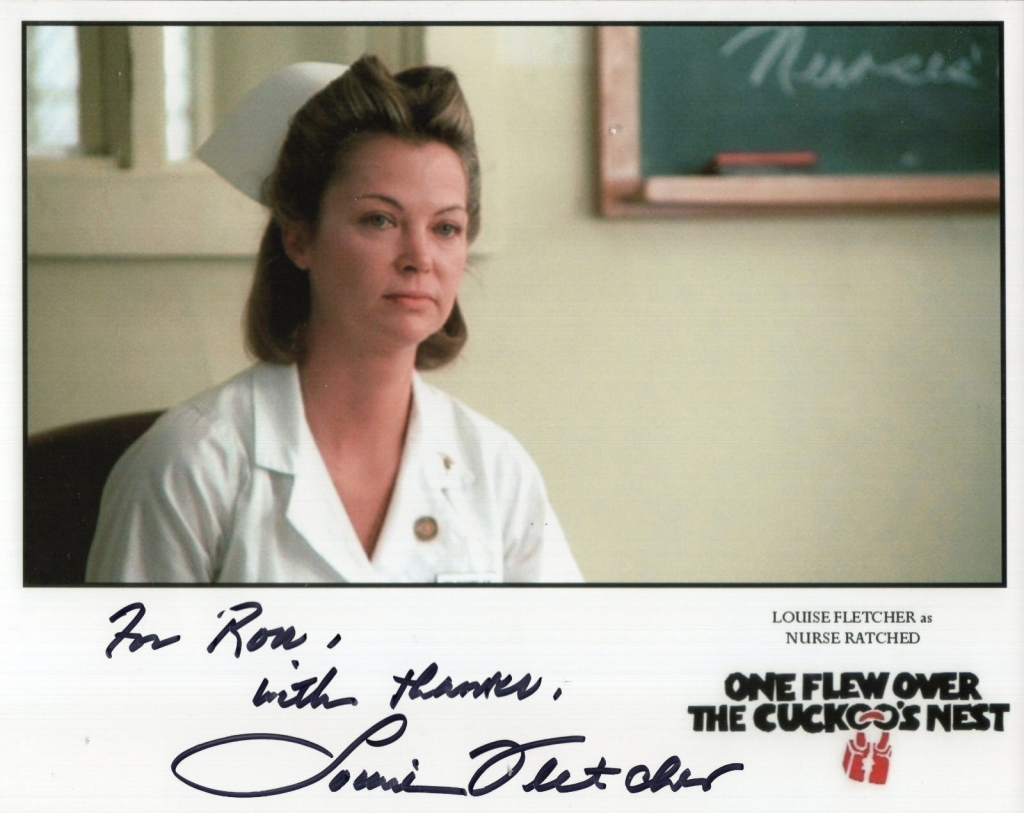 LOUISE FLETCHER HAND SIGNED 8x10 COLOR PHOTO+COA NURSE RATCHED TO RON ...
