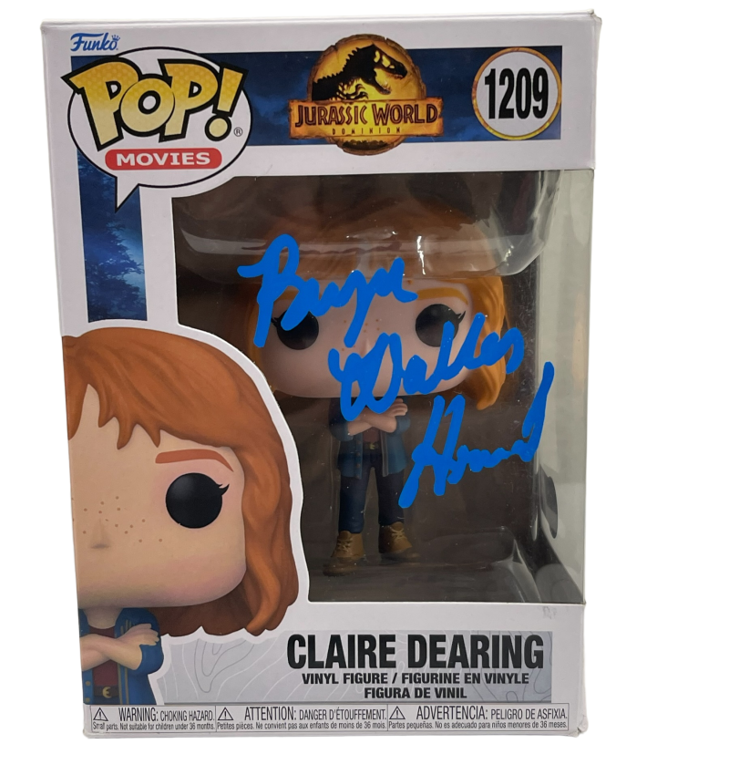 BRYCE DALLAS HOWARD SIGNED CLAIRE DEARING JURASSIC WORLD DOMINION FUNKO ...