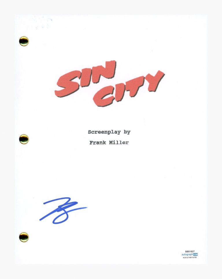 Nick Stahl Signed Autographed Sin City Movie Script Screenplay ACOA COA ...