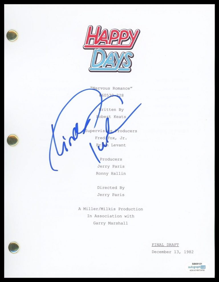 Linda Purl "Happy Days" AUTOGRAPH Signed 'Nervous Romance' Episode ...