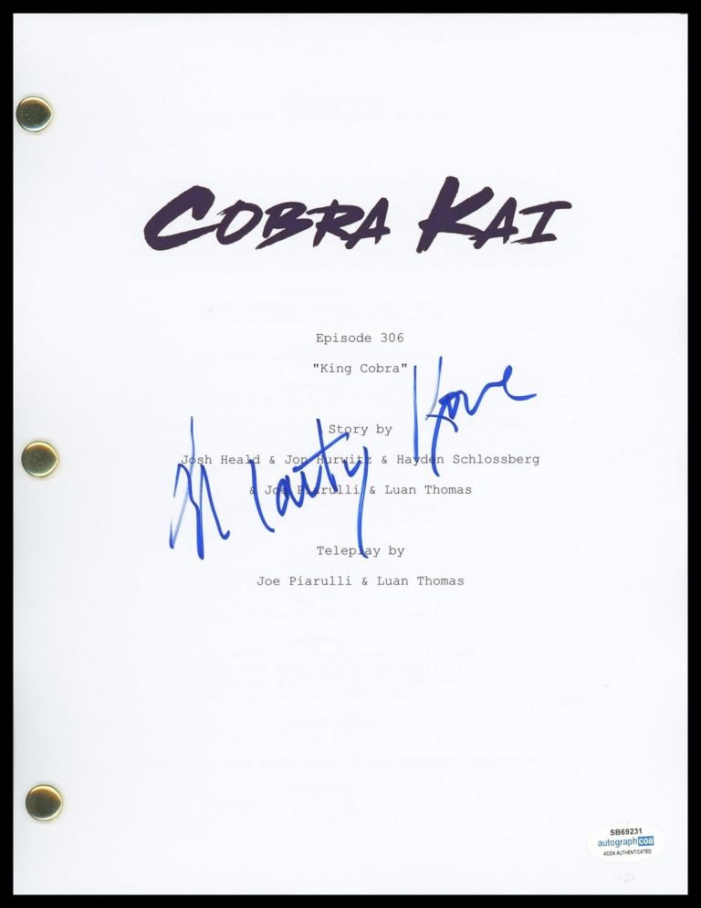 Martin Kove "Cobra Kai" AUTOGRAPH Signed Full 'King Cobra' Episode ...