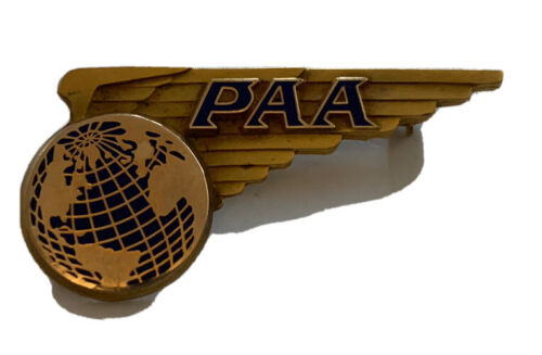 1940's vintage gold pan am traffic service wing pin 10k by L.G. Balfour ...