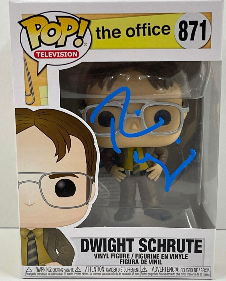 RAINN WILSON DWIGHT SCHRUTE SIGNED THE OFFICE FUNKO FIGURE 871 BECKETT ...