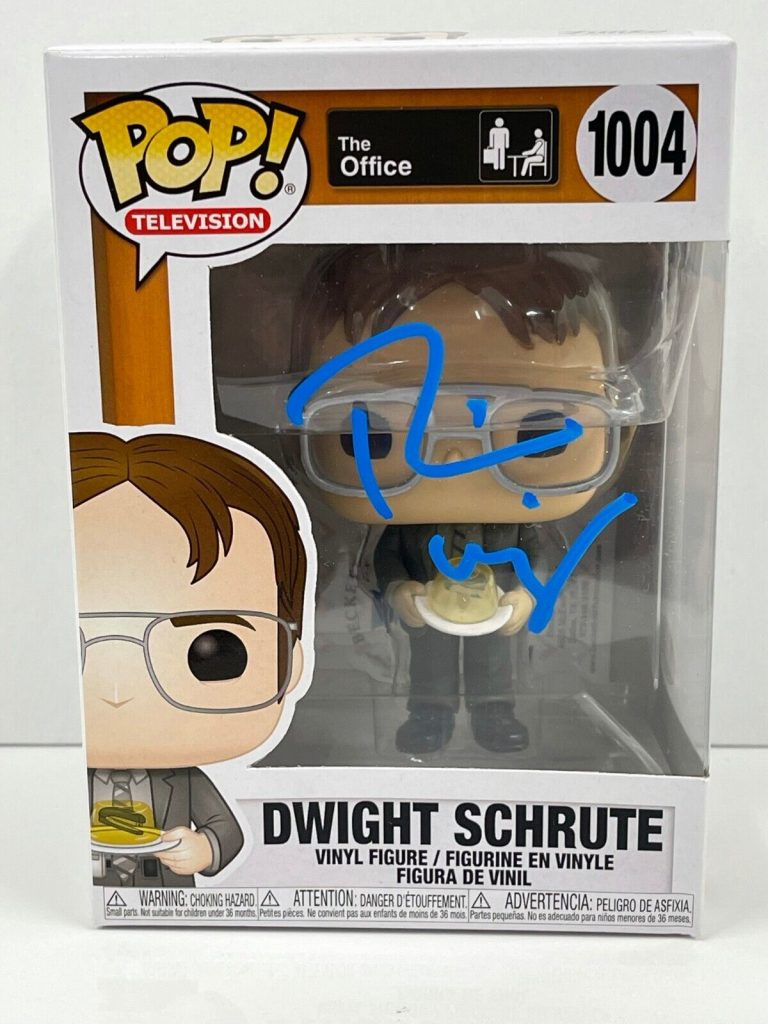 RAINN WILSON DWIGHT SCHRUTE SIGNED THE OFFICE FUNKO FIGURE 1004 BECKETT ...