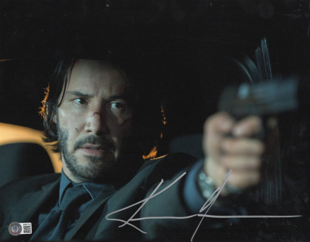 KEANU REEVES SIGNED 11X14 PHOTO JOHN WICK AUTHENTIC AUTOGRAPH BECKETT ...