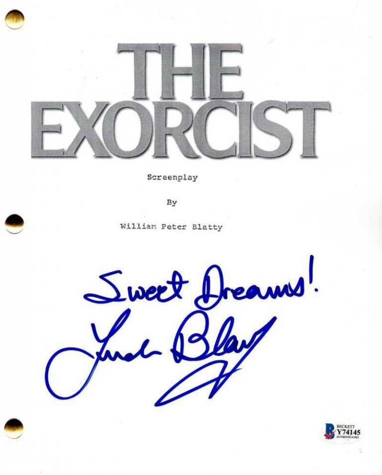 LINDA BLAIR SIGNED THE EXORCIST FULL SCRIPT AUTHENTIC AUTOGRAPH BECKETT ...