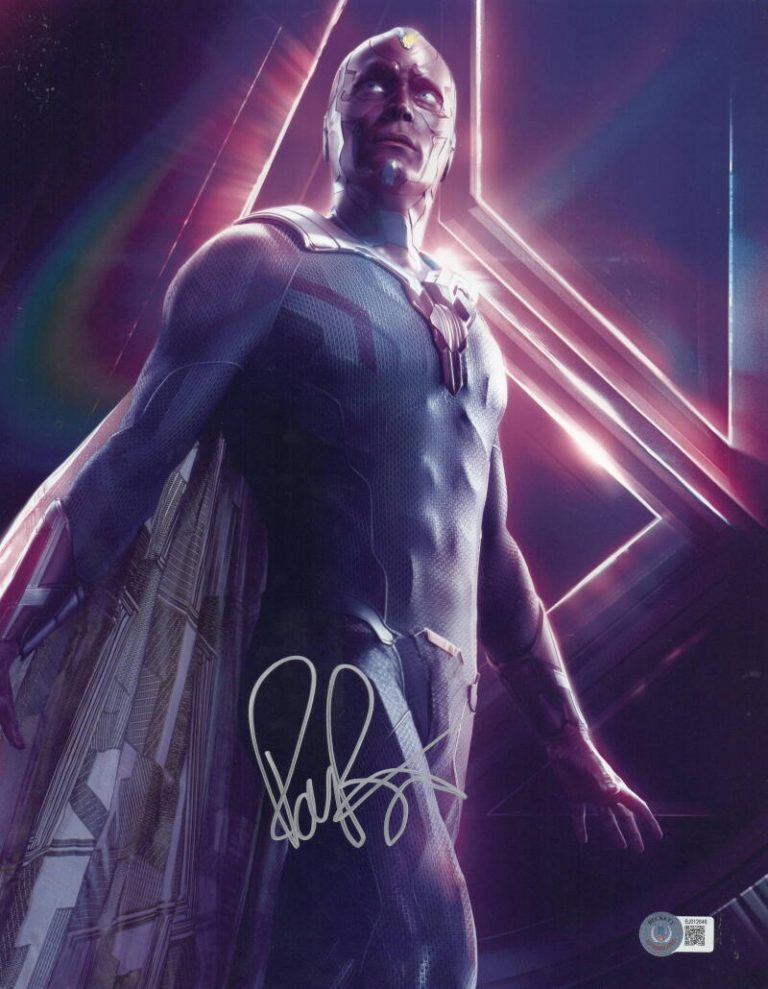 PAUL BETTANY SIGNED 11X14 PHOTO AVENGERS MARVEL AUTHENTIC AUTOGRAPH ...