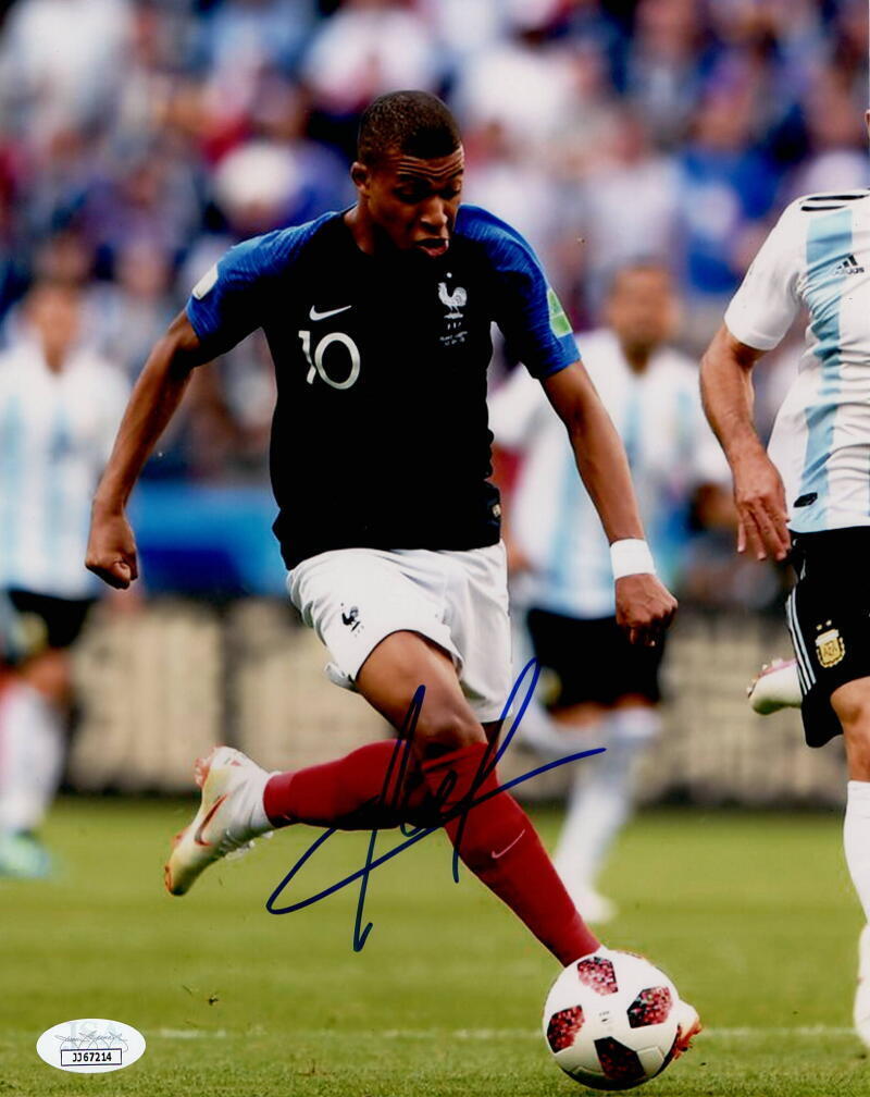 Kylian Mbappe Signed Autograph 8x10 Photo - PSG France World Cup Star ...
