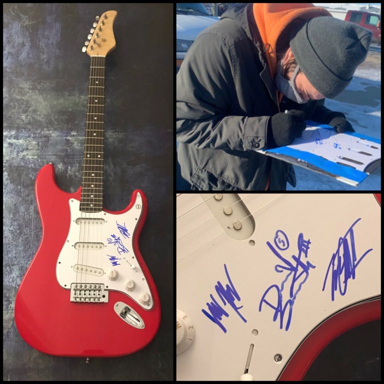 GFA David Simonich Band * SIGNS OF THE SWARM * Signed Electric Guitar ...