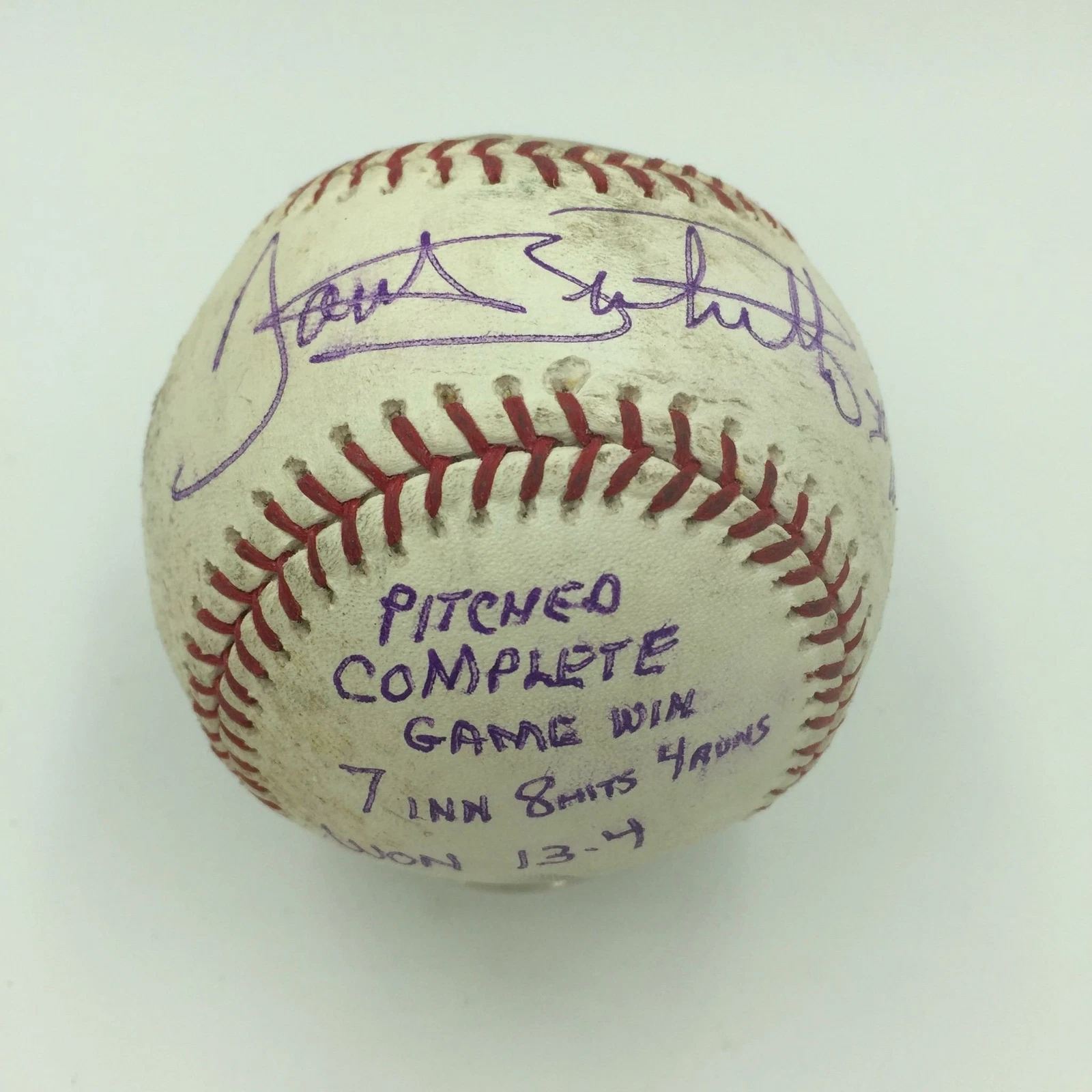Rare Dante Bichette Pitched Complete Game Signed Heavily Inscribed ...