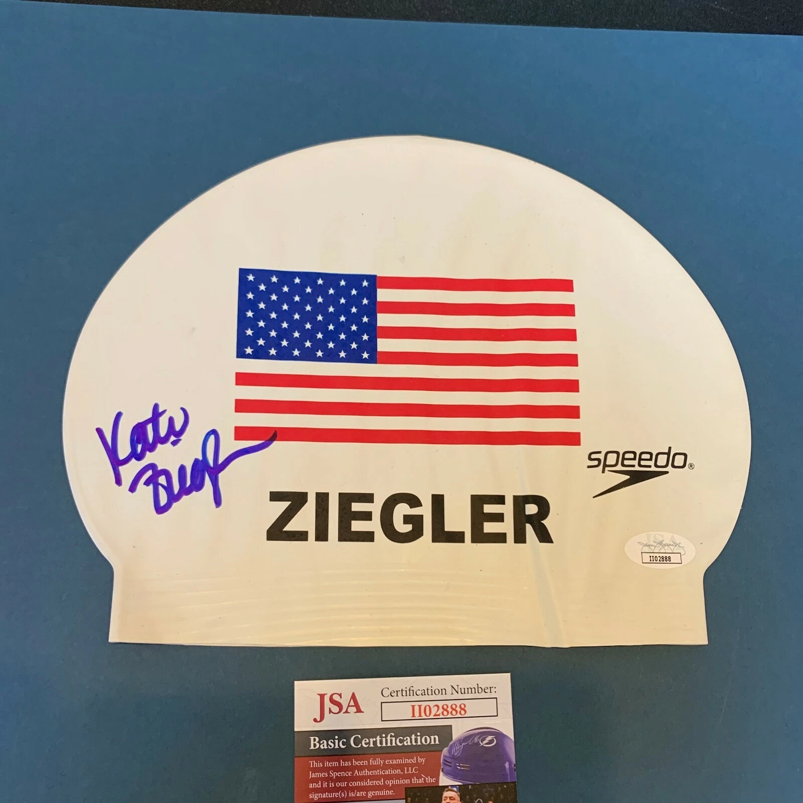 Kate Ziegler Signed Team USA Olympics Authentic Swim Cap With JSA COA ...