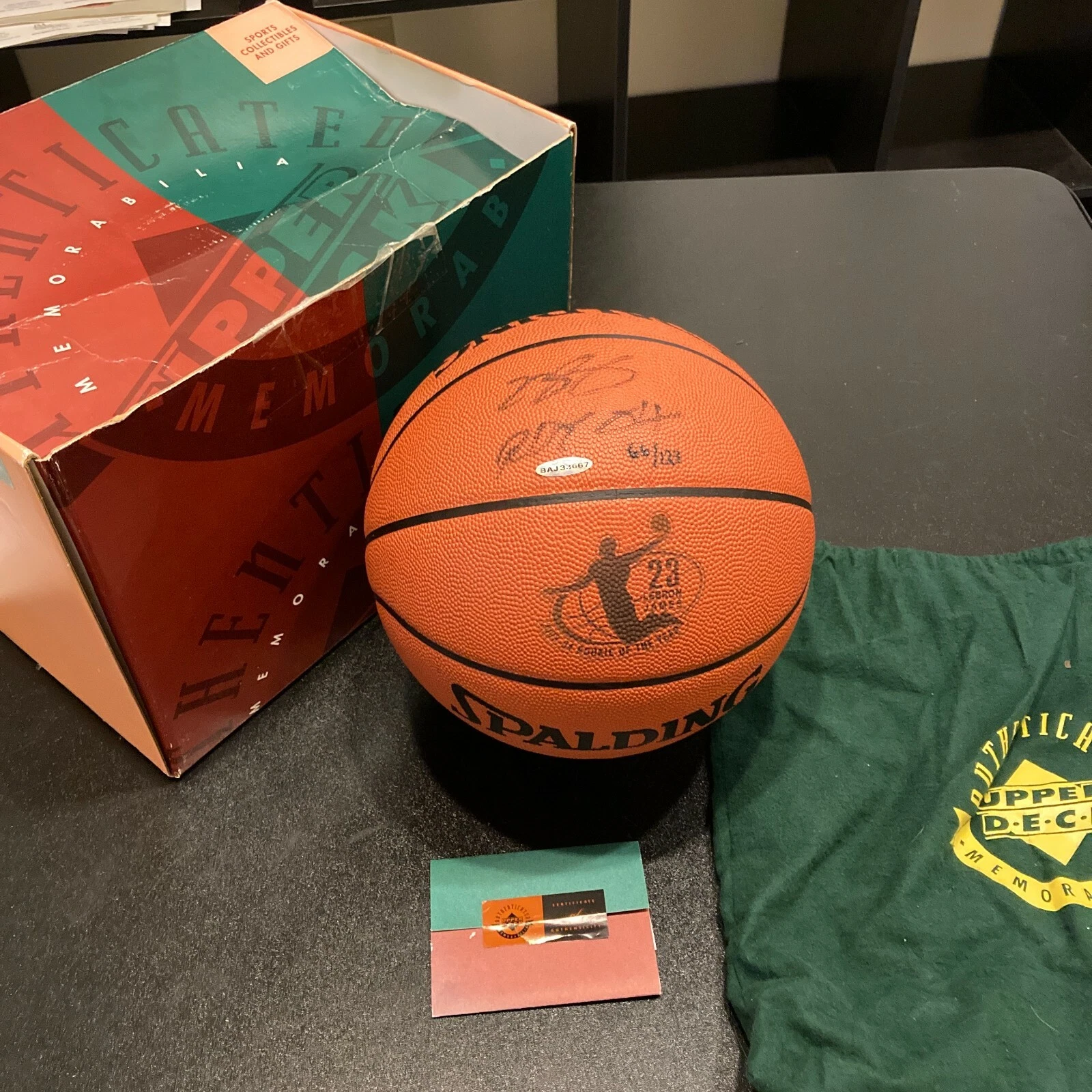 LeBron James "2004 Rookie Of The Year" Signed Basketball With UDA Upper ...