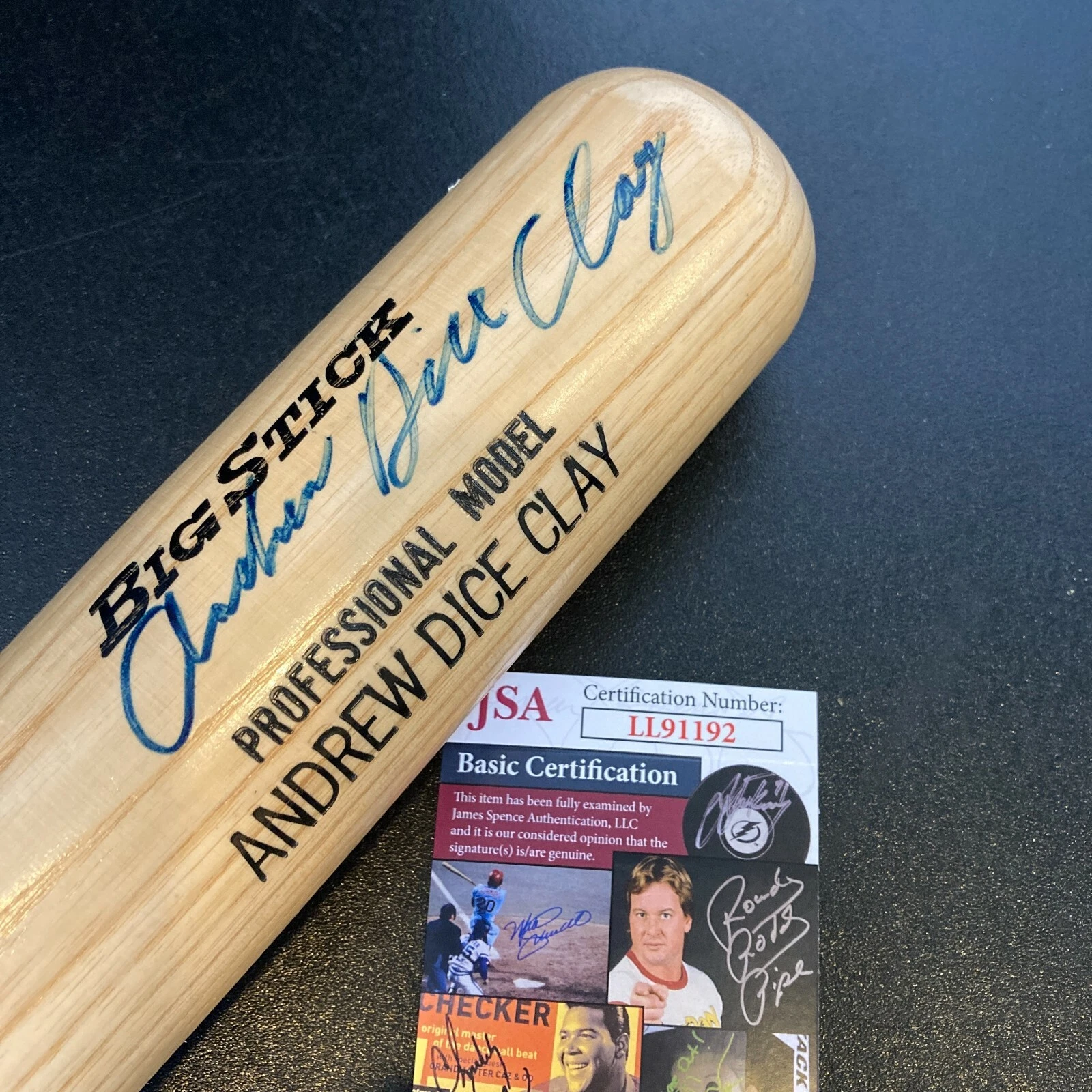 Andrew Dice Clay Signed Rawlings Game Model Baseball Bat JSA COA ...