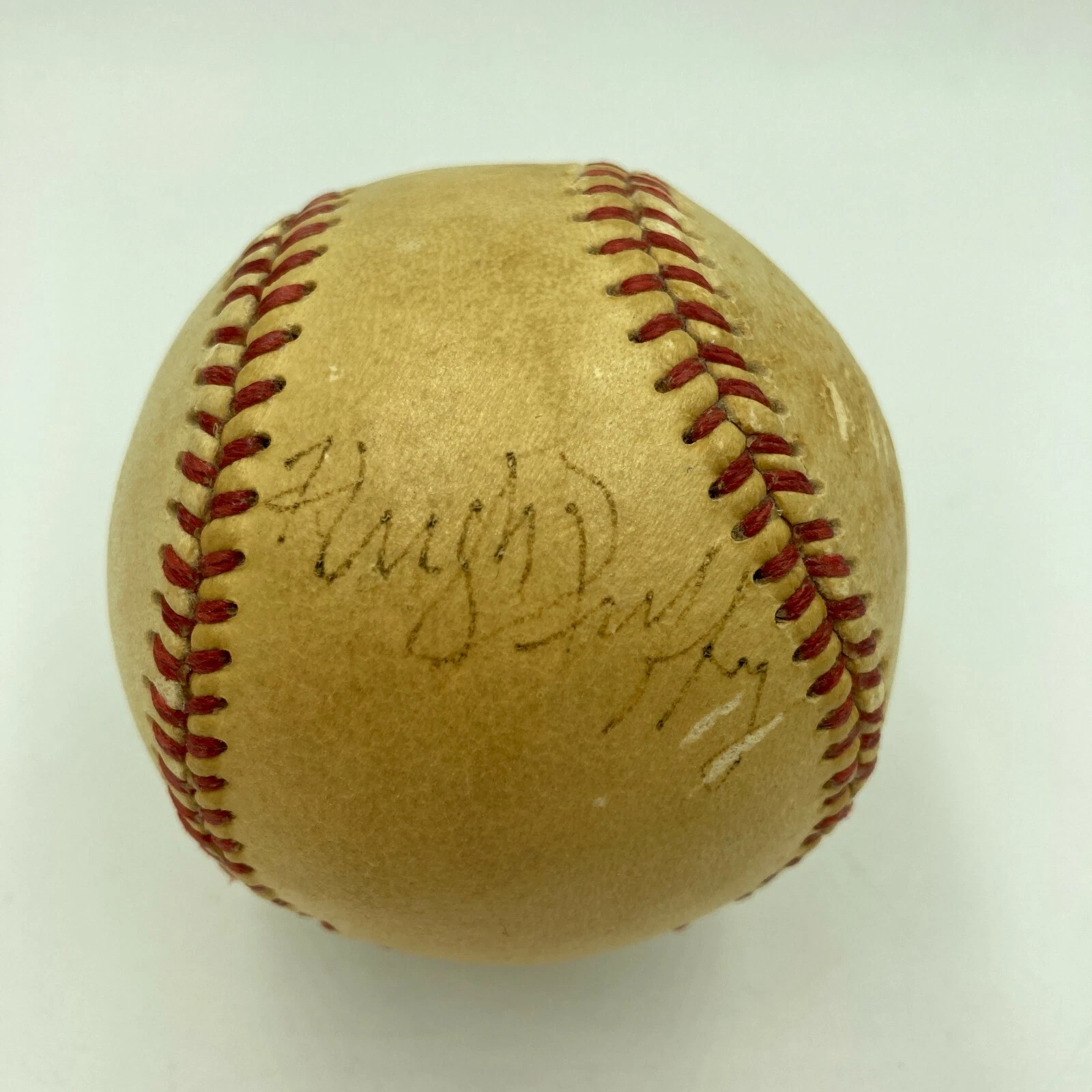 Hugh Duffy Single Signed 1940's American League Baseball PSA DNA COA ...