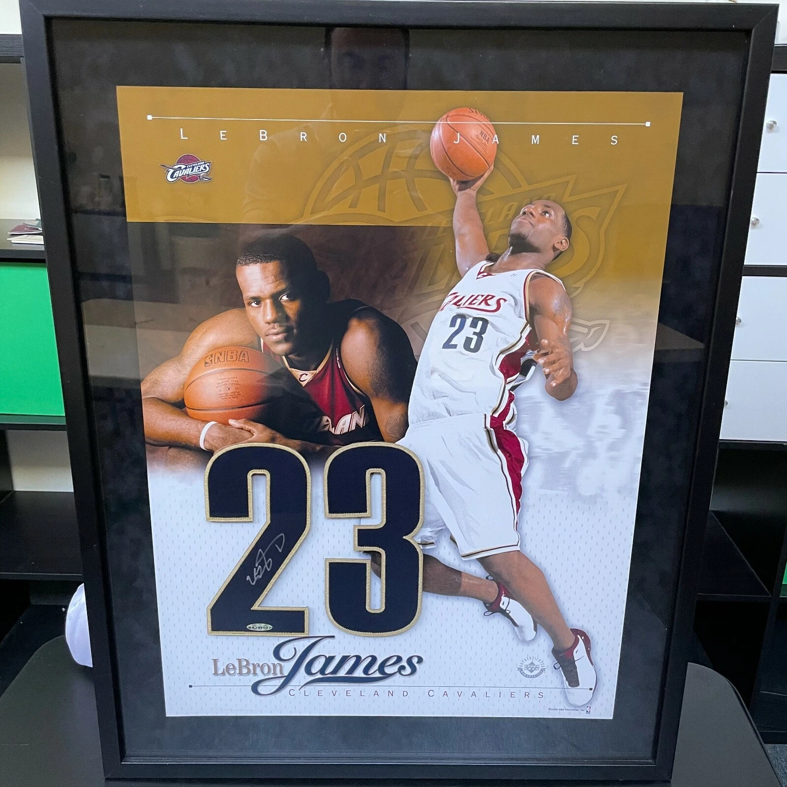 Beautiful Lebron James Rookie Signed Jersey Number Display Upper Deck ...