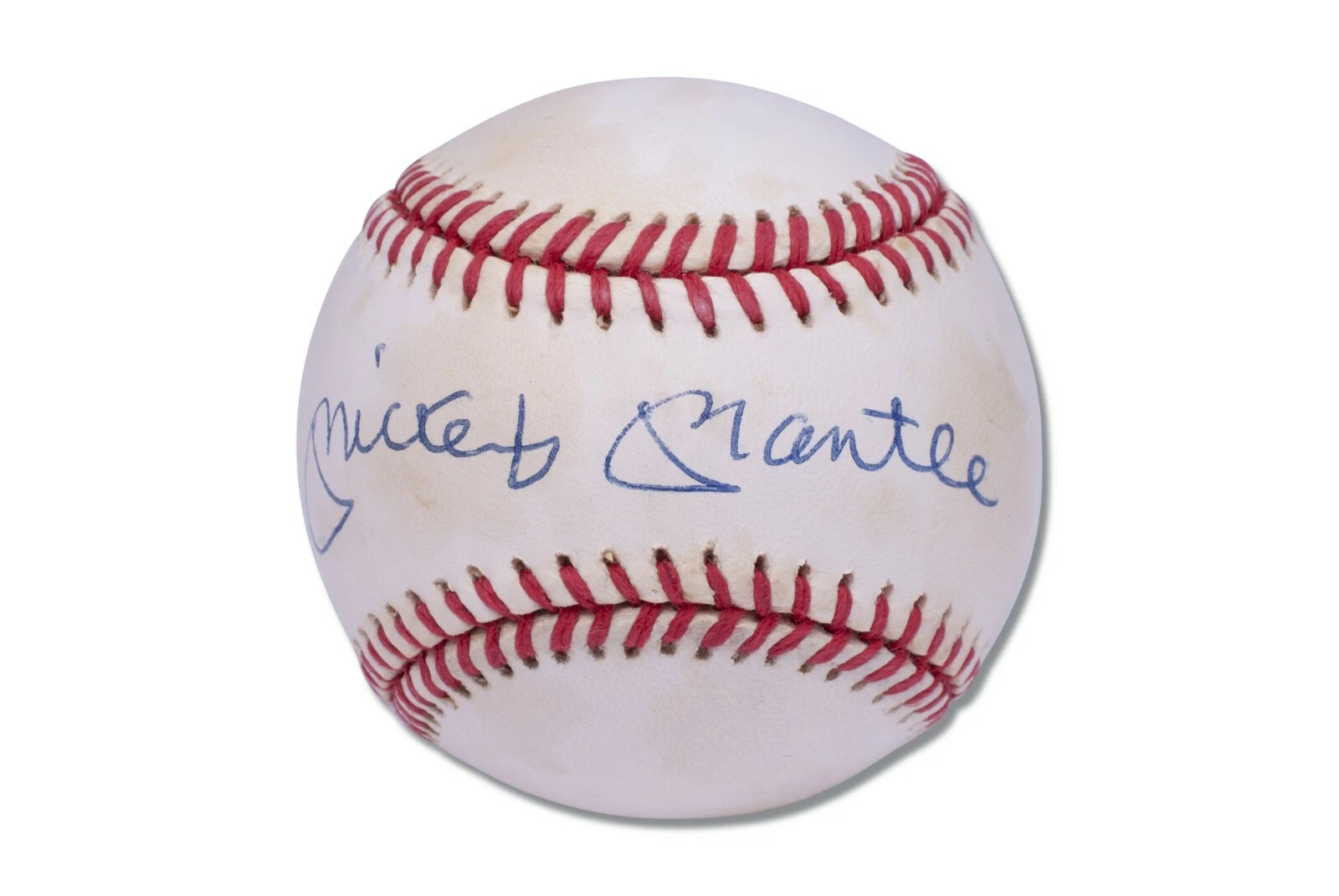 Mickey Mantle Signed American League Baseball Beckett Graded MINT 9 ...