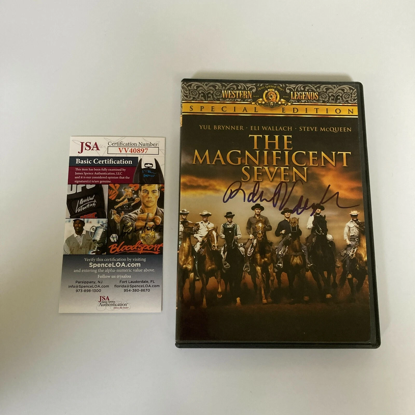 Robert Vaughn Signed The Magnificent Seven DVD Movie JSA COA | Autographia