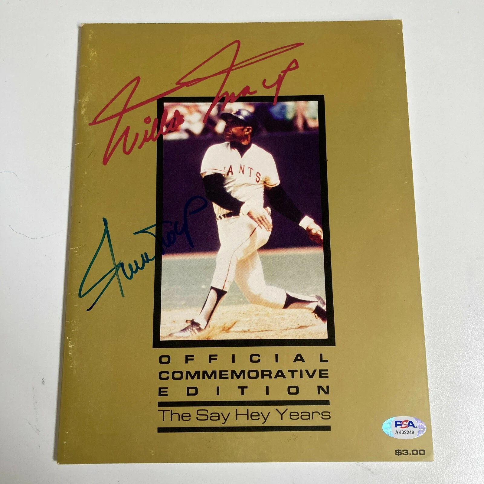 Willie Mays Signed Vintage Program "The Say Hey Years" With PSA DNA COA ...