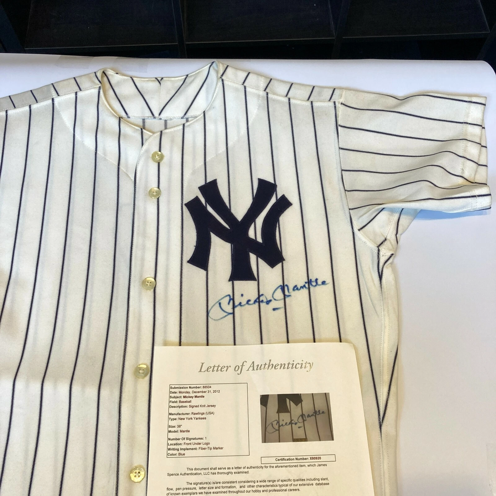 Mickey Mantle Signed Vintage 1970's New York Yankees Game Model Jersey ...