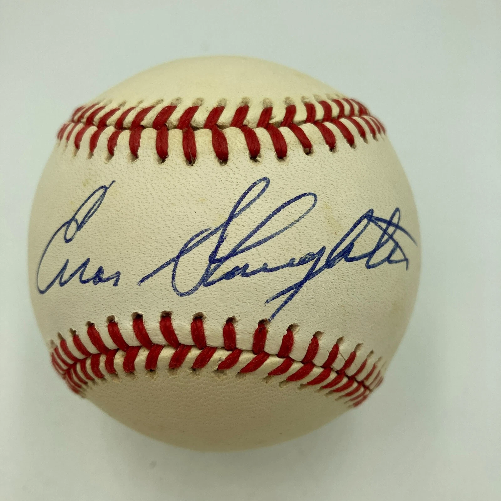 Nice Enos Slaughter Signed Official National League Baseball JSA COA ...