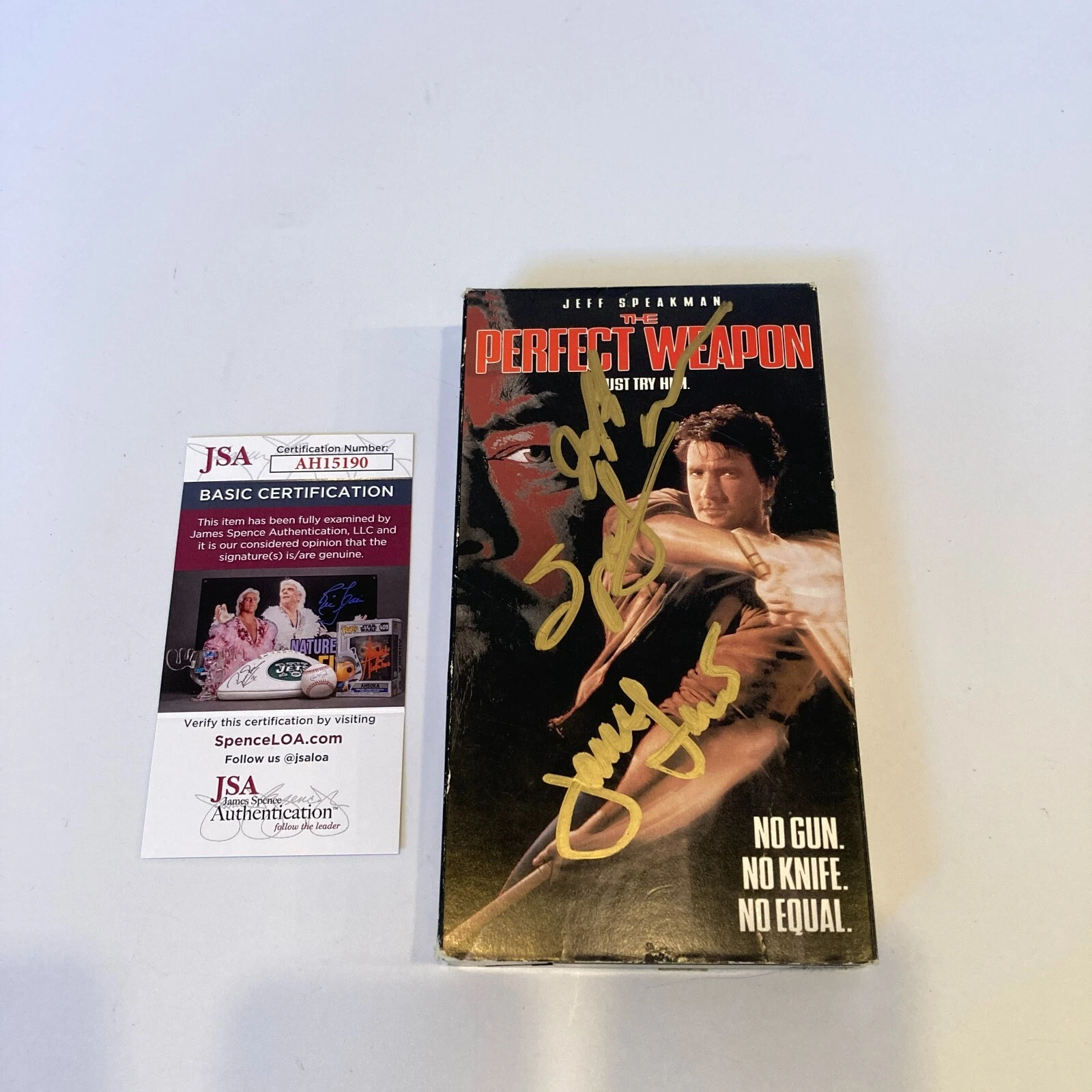 Jeff Speakman & Jason Lau Signed Perfect Weapon Vintage VHS Movie JSA COA | Autographia