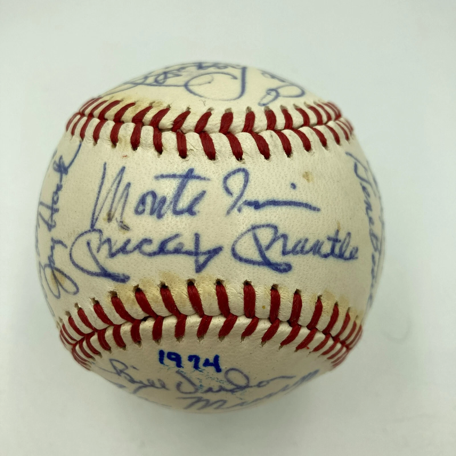 Mickey Mantle & Joe Dimaggio 1974 Hall Of Fame Induction Signed ...