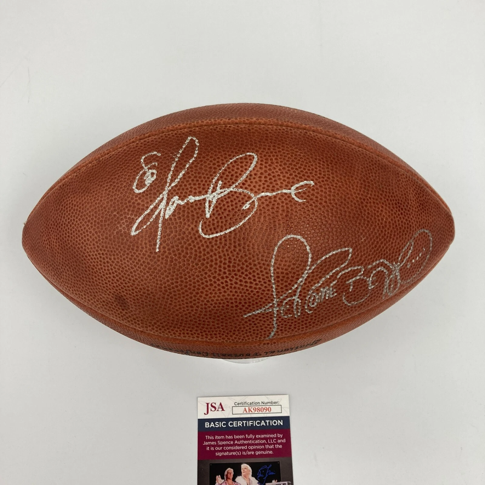 Jerome Bettis & Isaac Bruce Signed NFL Wilson Game Football JSA COA ...