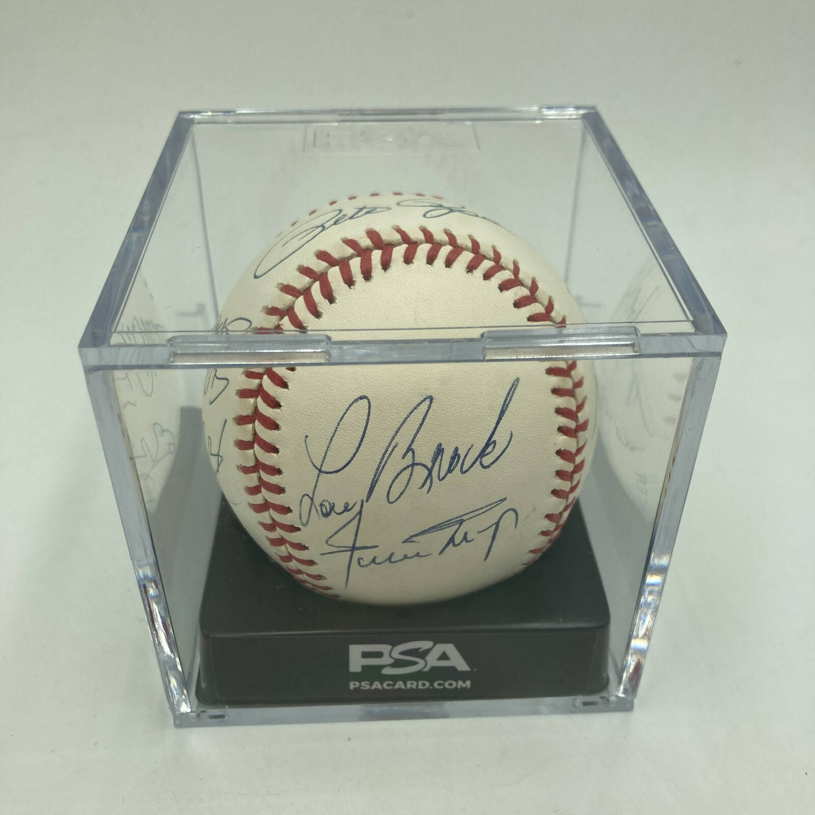 Willie Mays Hank Aaron Stan Musial 3,000 Hit Club Signed Baseball PSA ...