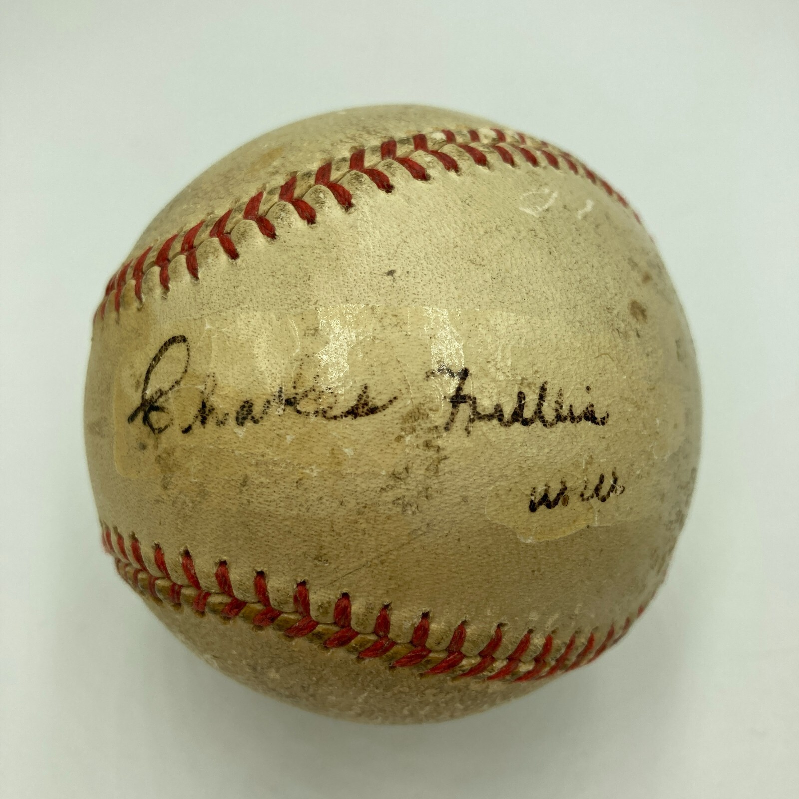 Chick Charles Fullis 1920's Single Signed Baseball 1934 St. Louis ...