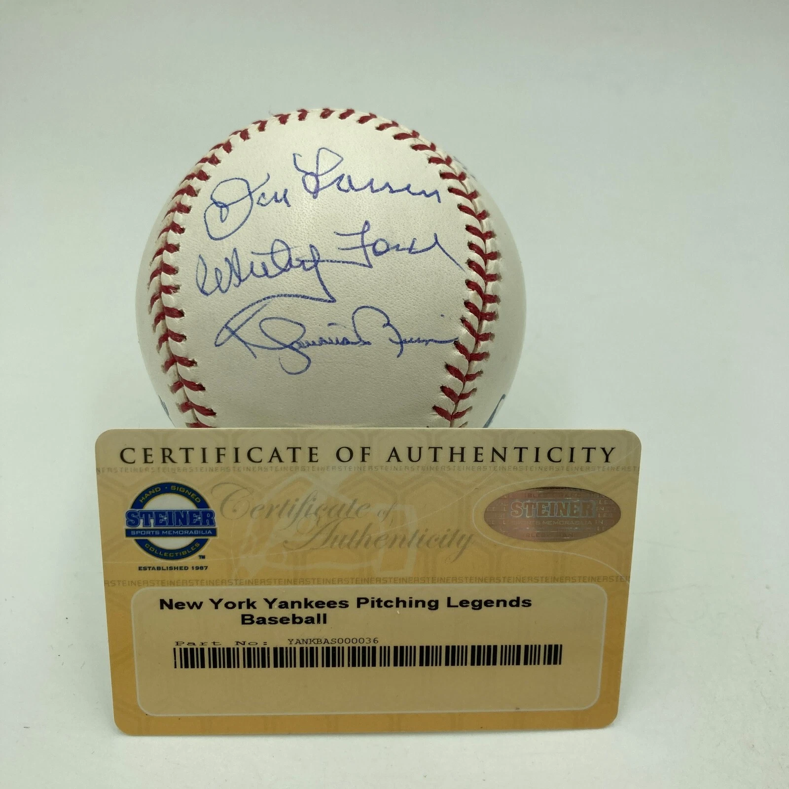Yankees Legendary Pitchers Signed Baseball Mariano Rivera Whitey Ford ...
