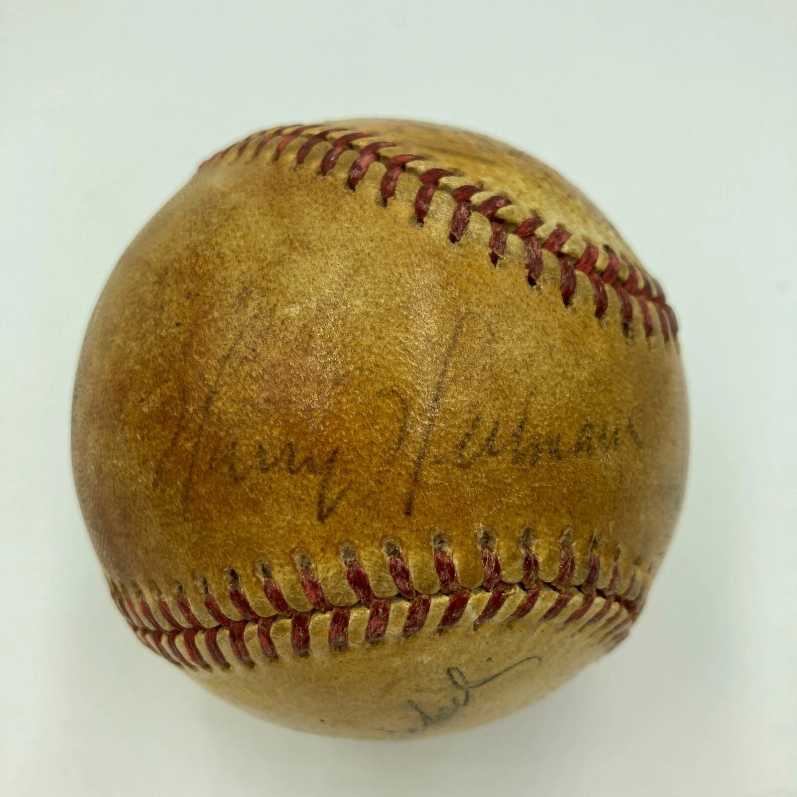 Harry Heilmann Sweet Spot Signed Baseball JSA COA Detroit Tigers HOF ...