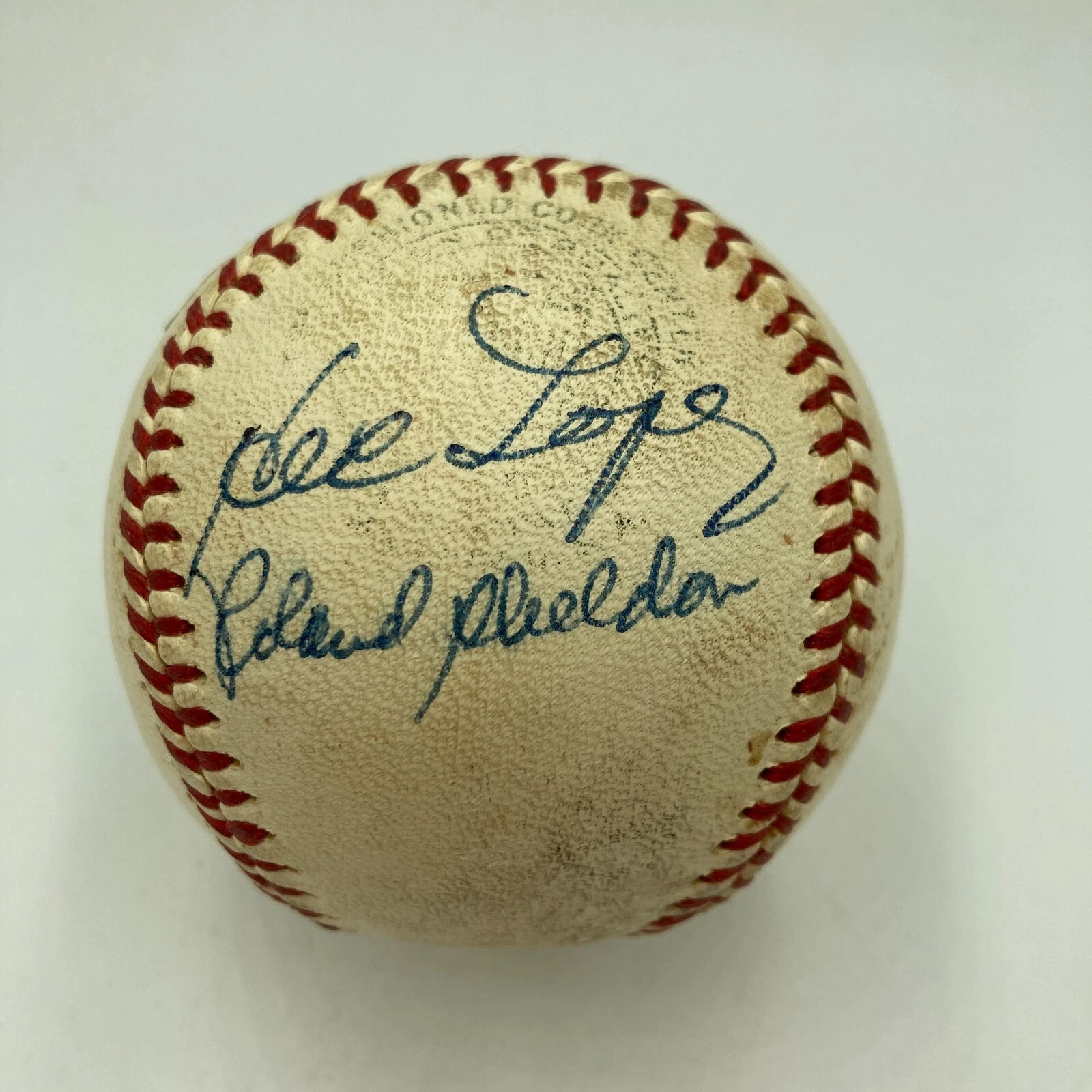 Hector Lopez & Rollie Sheldon Signed 1950's AL Cronin Baseball JSA COA ...