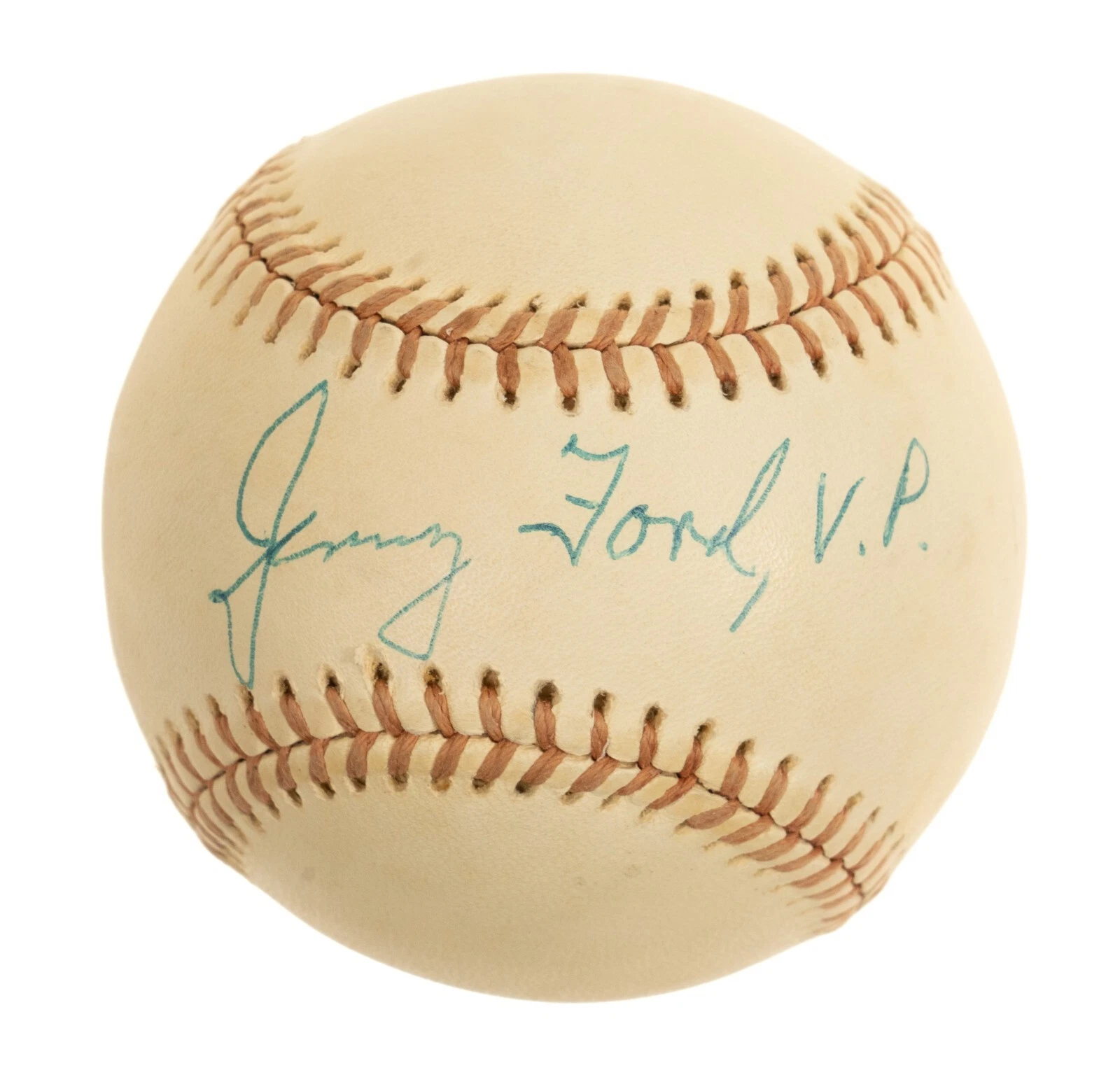 President Gerald Ford Signed Vintage 1970's Baseball Inscribed "V.P ...