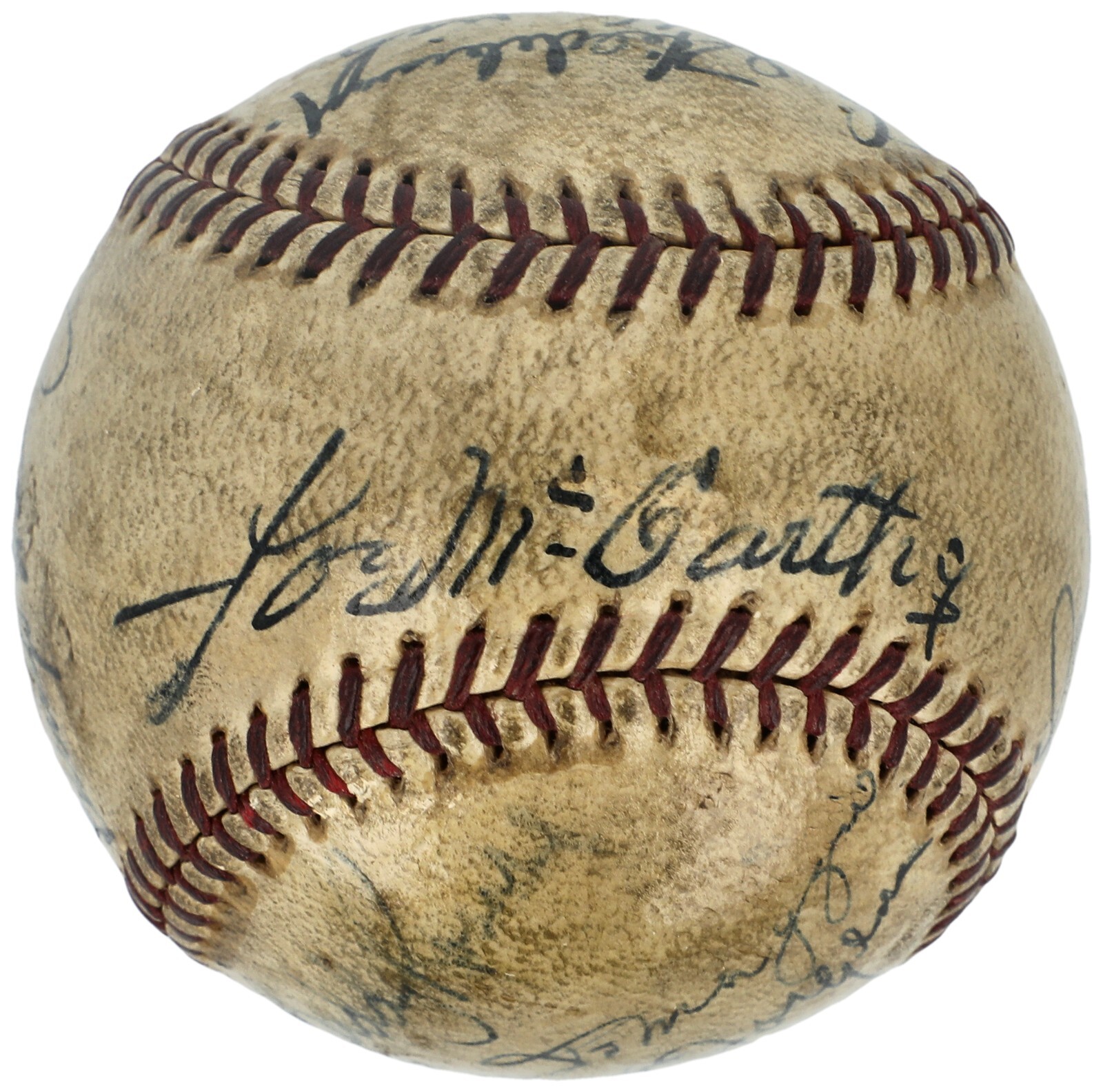 1939 New York Yankees World Series Champs Team Signed Baseball Beckett ...