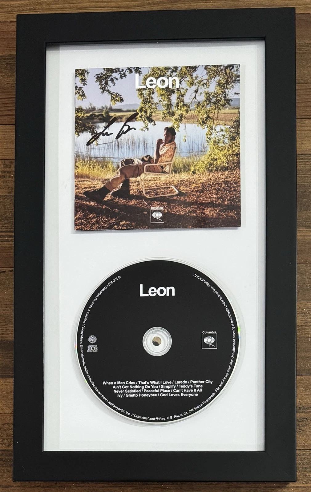 SIGNED FRAMED Leon Bridges LEON Album Cover Book & CD PSA DNA COA ...