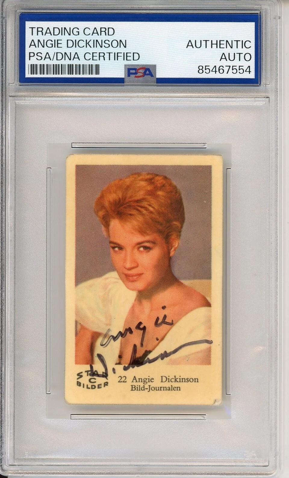 Angie Dickinson SIGNED 1950’s Vintage Dutch Trading Card PSA DNA COA ...
