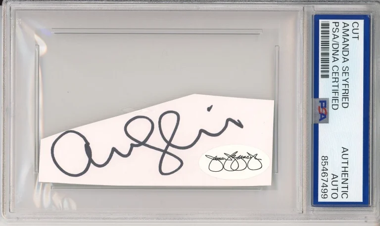 SIGNED Amanda Seyfried Encapsulated CUT SIGNATURE Autograph PSA DNA ...