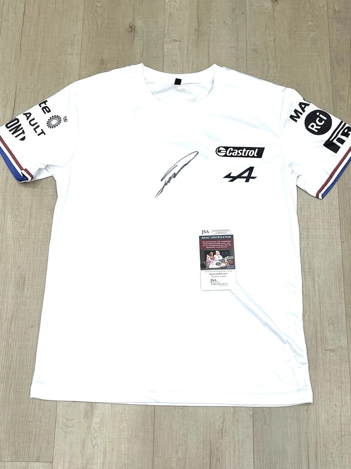 Jack Doohan Hand Signed Alpine Racing Shirt F1 Driver JSA CERT #1 ...