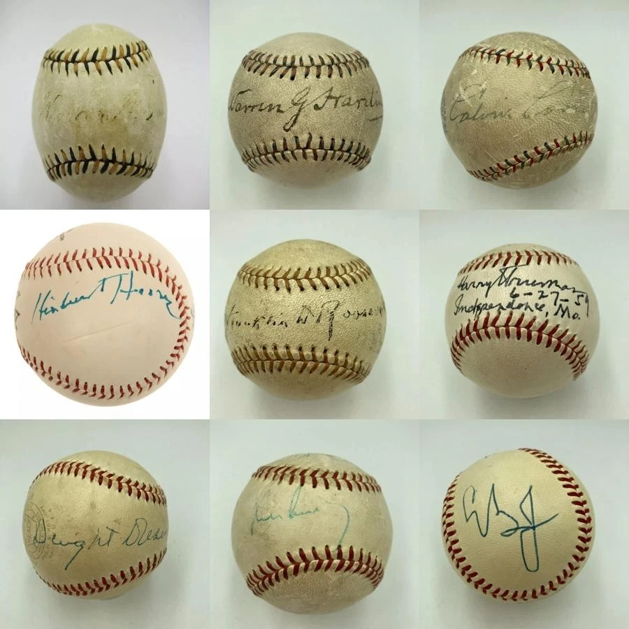Presidents Of United States Signed Baseball Complete Set 19 Baseballs ...