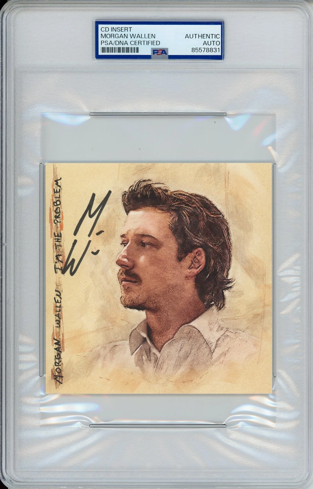 SIGNED Morgan Wallen I'm the Problem CD Cover Art Card Autographed PSA ...