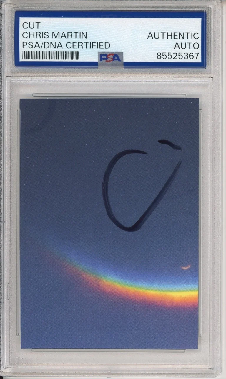 Chris Martin Coldplay SIGNED Cut Signature PSA DNA COA Authentic ...