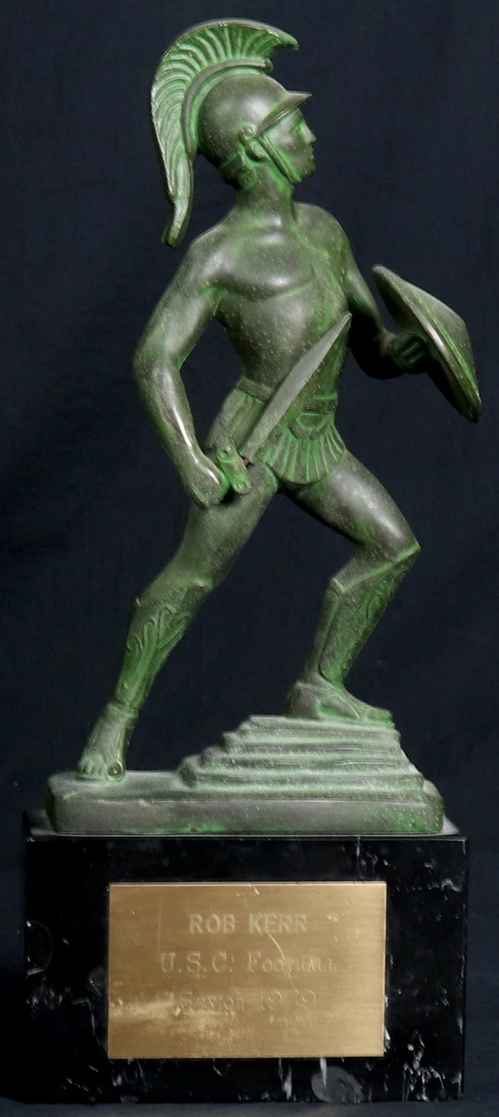 1979 USC Trojans Original Trophy Presented To Football Player Rob Kerr | Autographia